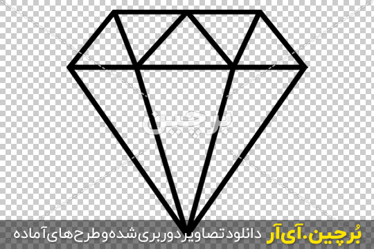 طرح وکتور الماس و یاقوت بدون پس زمینه بُرچین تصاویر دوربری شده