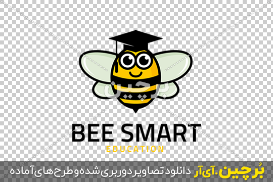 لوگوی Png زنبور عسل با کلاه دانشجویی بُرچین تصاویر دوربری شده، فایل